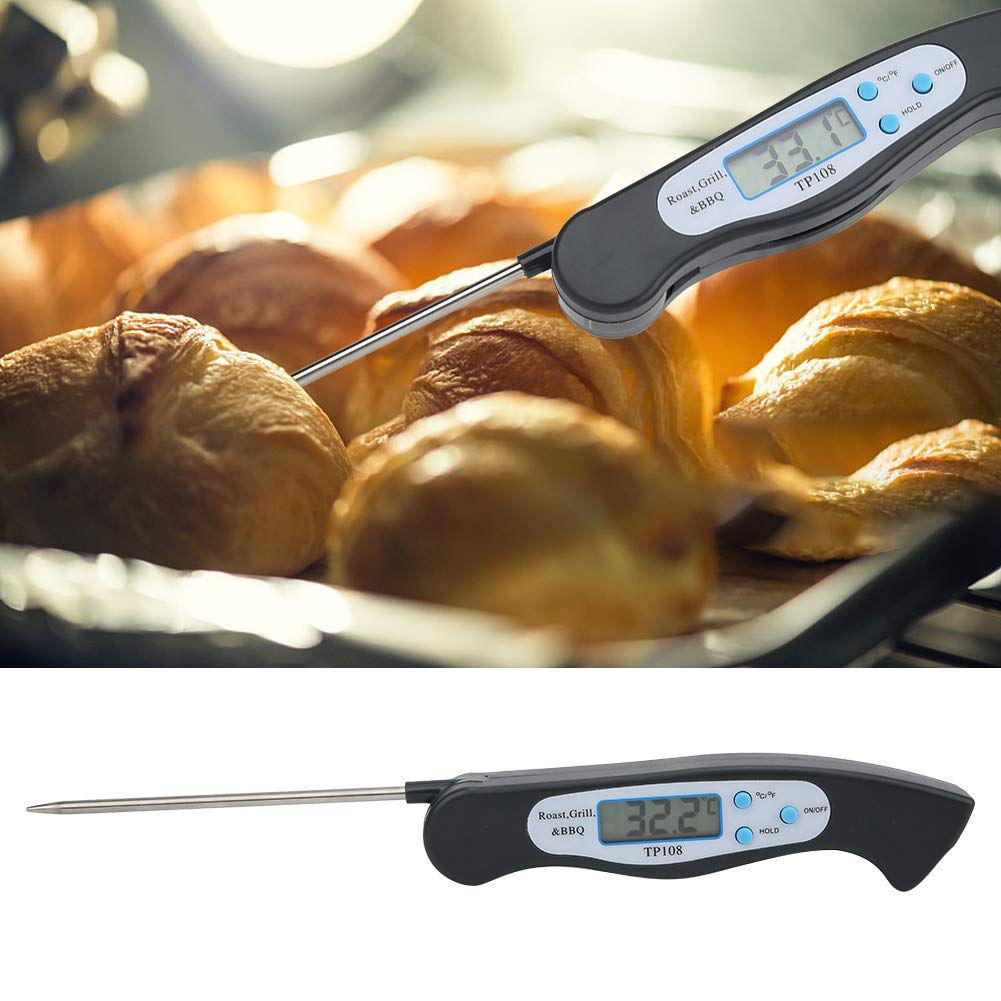 Electric Thermometer, Data Retention Function Automatic Shutdown Portable Wide Measuring Range Measuring Temperature Memory Temperature Meter for Liquid