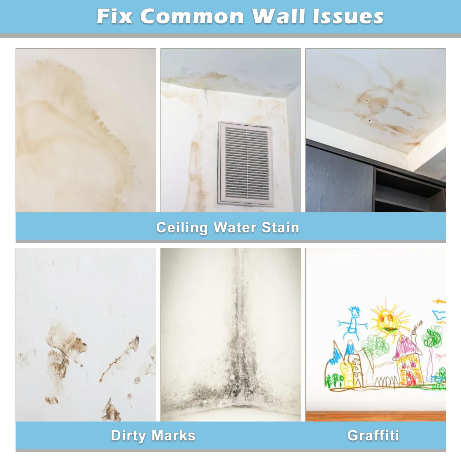 NADAMOO Spray Paint for Wall White, Upgraded Version Odorless Ceiling Drywall Spray,1 Can, 268ml