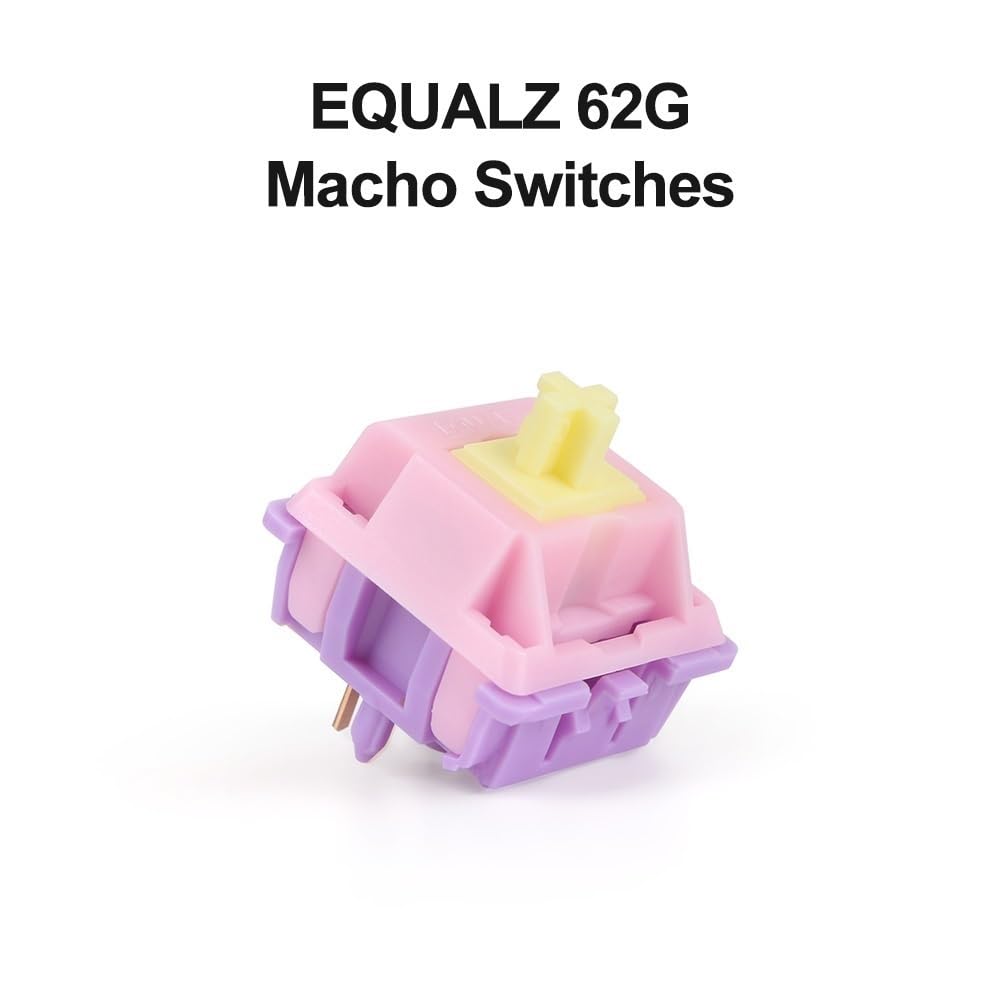 EQUALZ Banana Split Switch, 5Pin Linear MX Switches for Custom Gaming Mechanical Keyboard (Color : Banana Split 62g, Size : 70PCS)