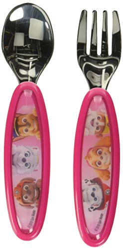 Playtex Mealtime Paw Patrol Utensils for Girls Including 1 Spoon and 1 Fork(Pack of 1)