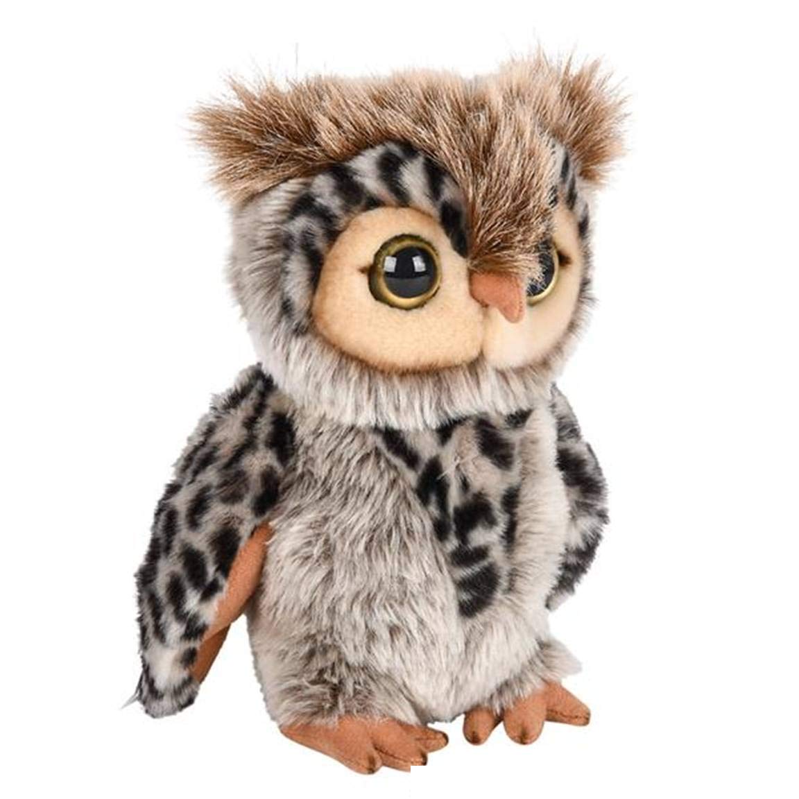 Tribello Eagle Owl Stuffed Animal, Brown Owl Plush Toy 9 Inches