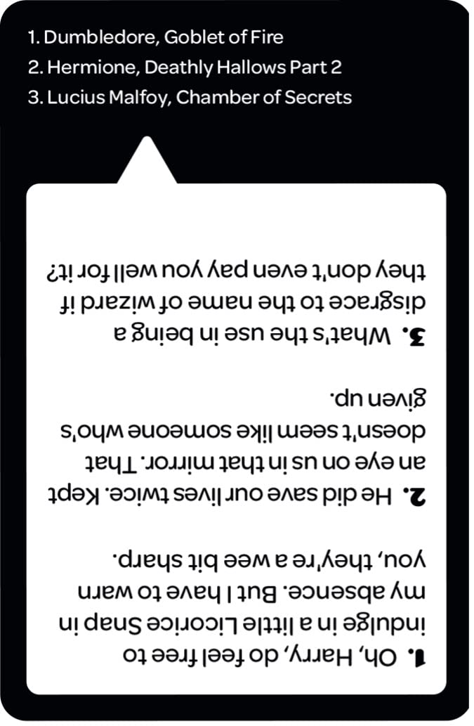 Who Says? Card Game Harry Potter Edition