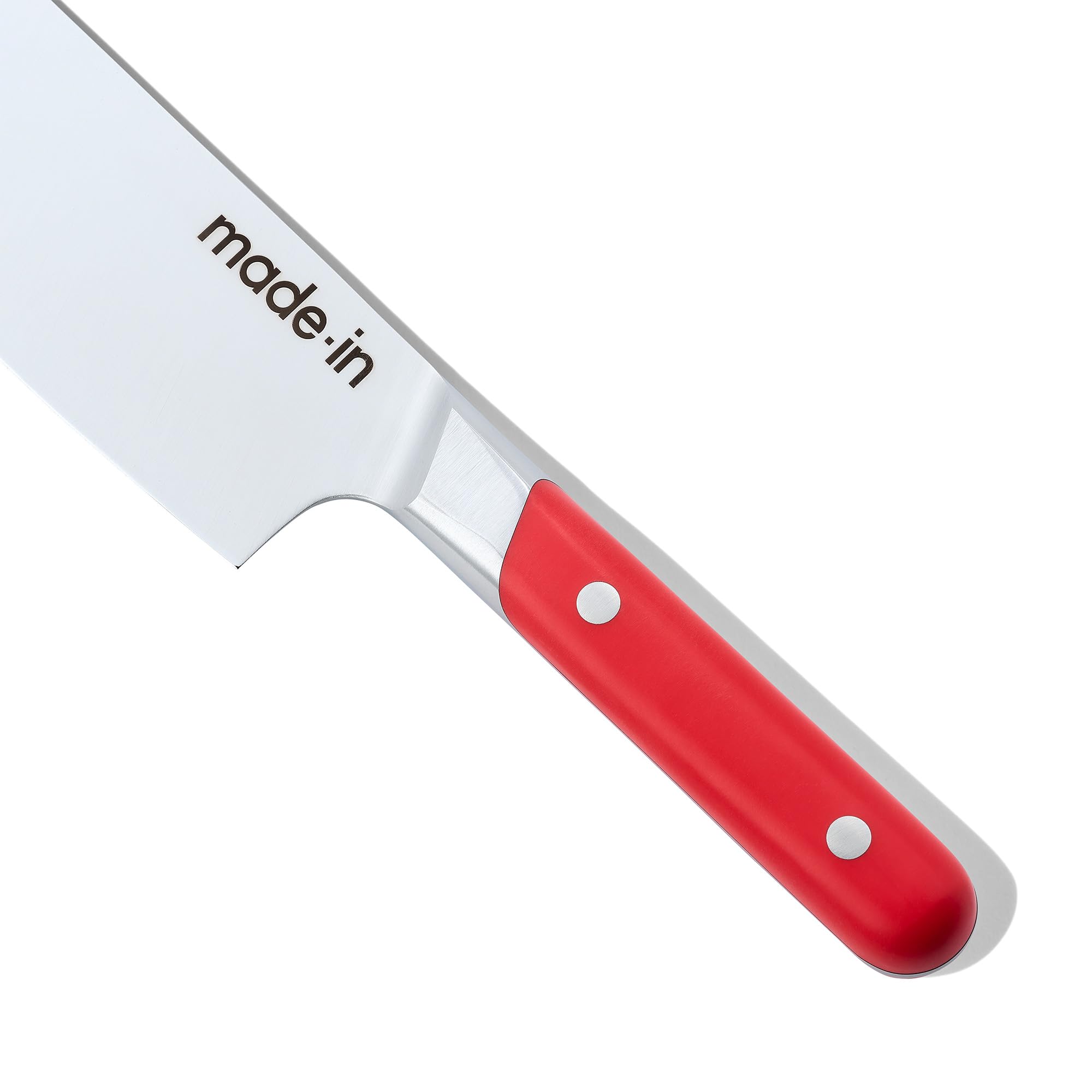 Made In Cookware - 6" Nakiri Knife - Crafted in France - Full Tang With Pomme Red Handle