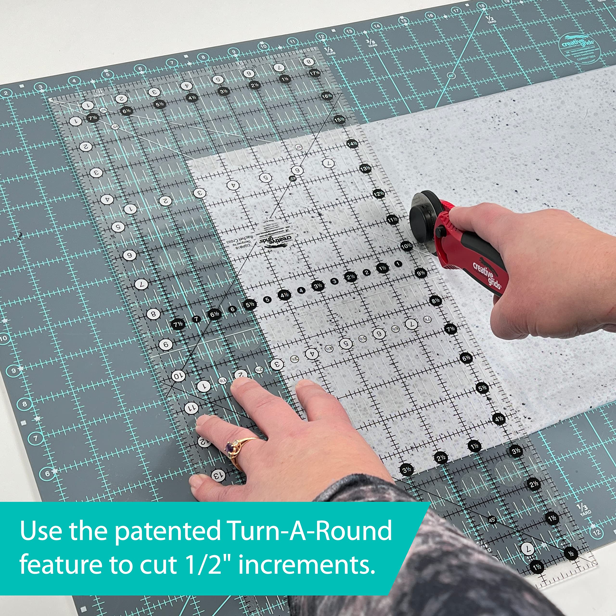 Creative Grids Quilt Ruler 4-1/2in x 8-1/2in - CGR48