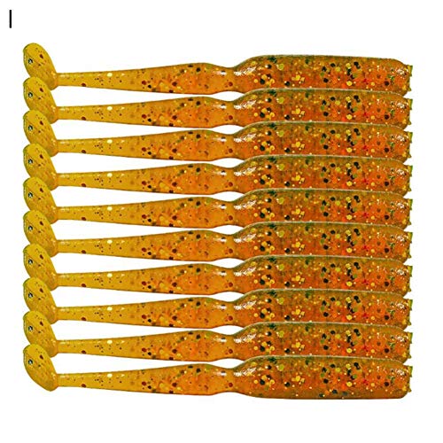 Connoworld 10Pcs Soft Silicone Simulation Fish Bait Outdoor Fishing Fake Lure Tackle Tool - I 7.5cm