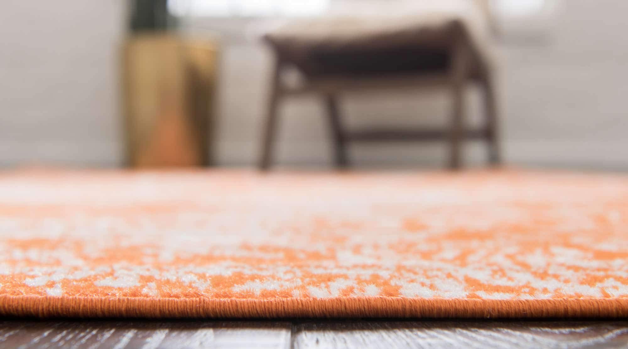 Unique Loom Sofia Collection Area Rug - Grand (7' 10" x 10' Rectangle, Orange/ Ivory)