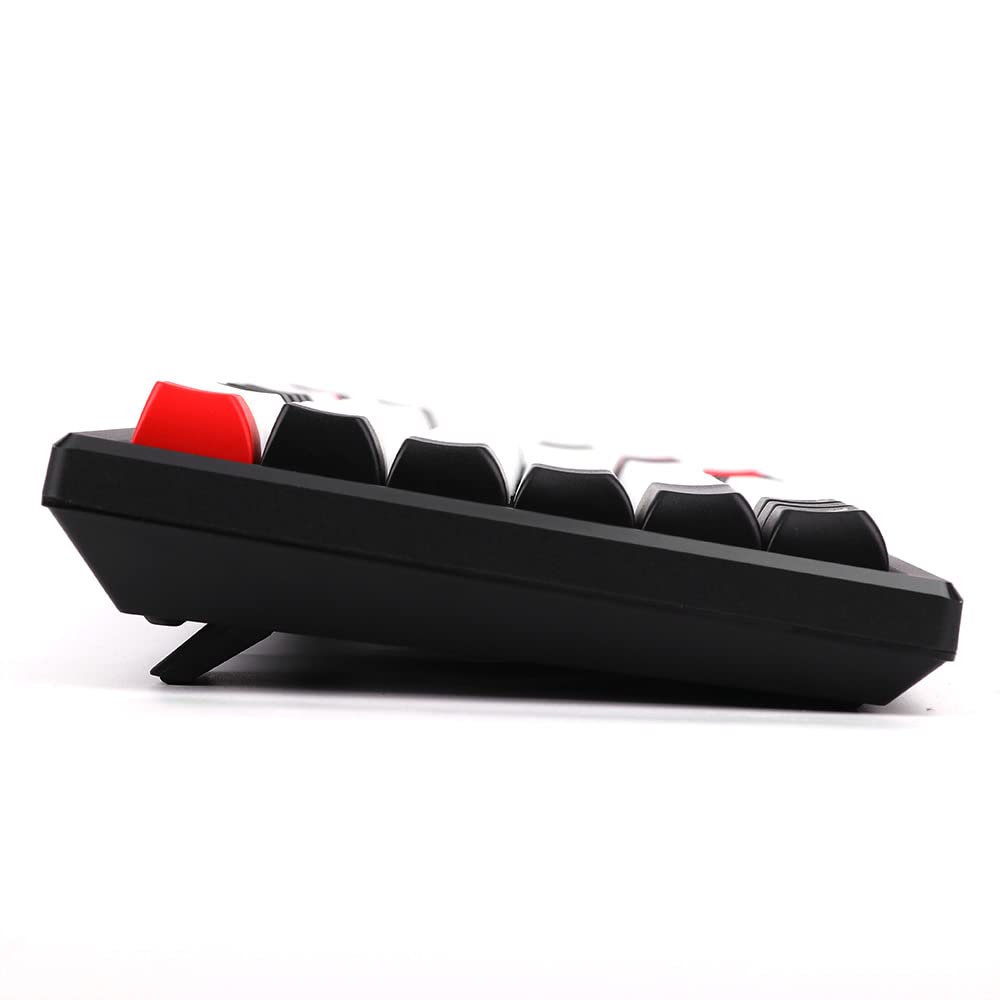 EPOMAKER AK84S 84 Keys Bluetooth 5.1 Wireless/wired RGB Hot Swappable Mechanical Keyboard with GK1 Profile PBT Keycaps, 4000mAh Battery for Mac/Win(Chocolate Brown Switch, Black White Red PBT Keycaps)