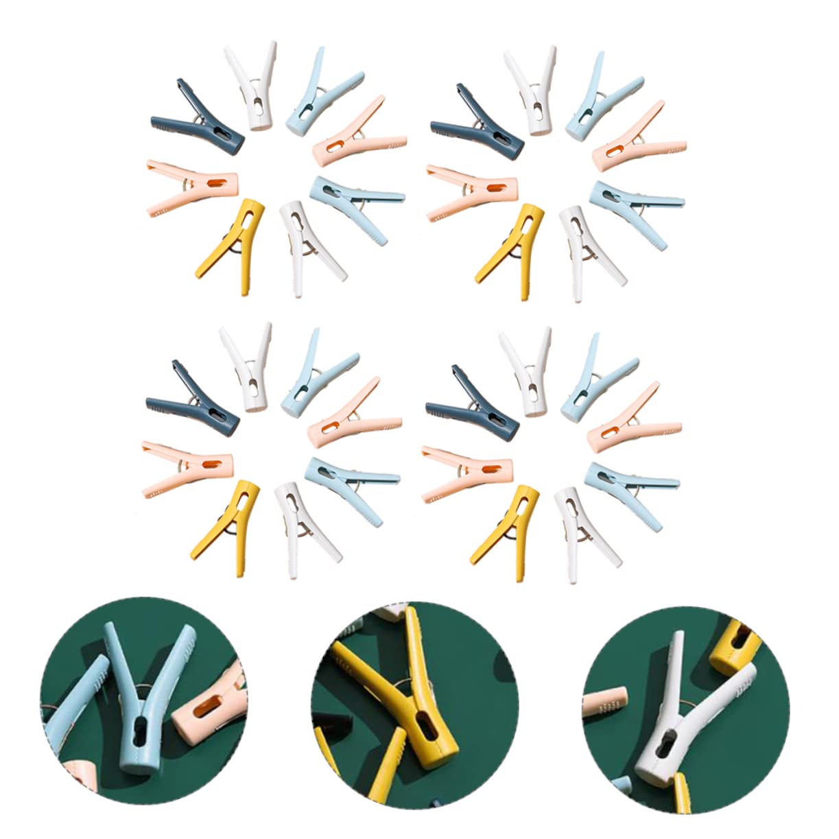 LABRIMP 30pcs Clothespin Abs Accessories Windproof