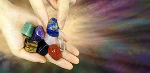 Chakra Stones Set of 7+1, Protection Crystals for Chakra Balancing, Healing Crystals and Stones for Crystal Therapy, Meditation & Reiki, Tumbled & Polished