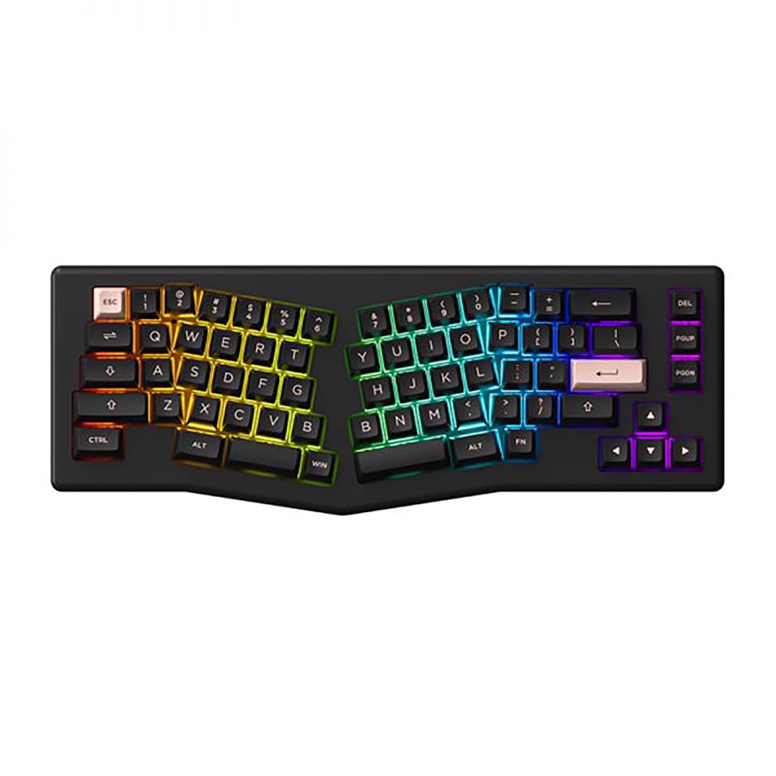EPOMAKER AKKO ACR PRO Alice Plus 68-key Hot Swappable Split Wired Mechanical Gaming Keyboard, with Double-Shot PBT ASA Keycaps, for Win/Mac/Linux(Black pink)