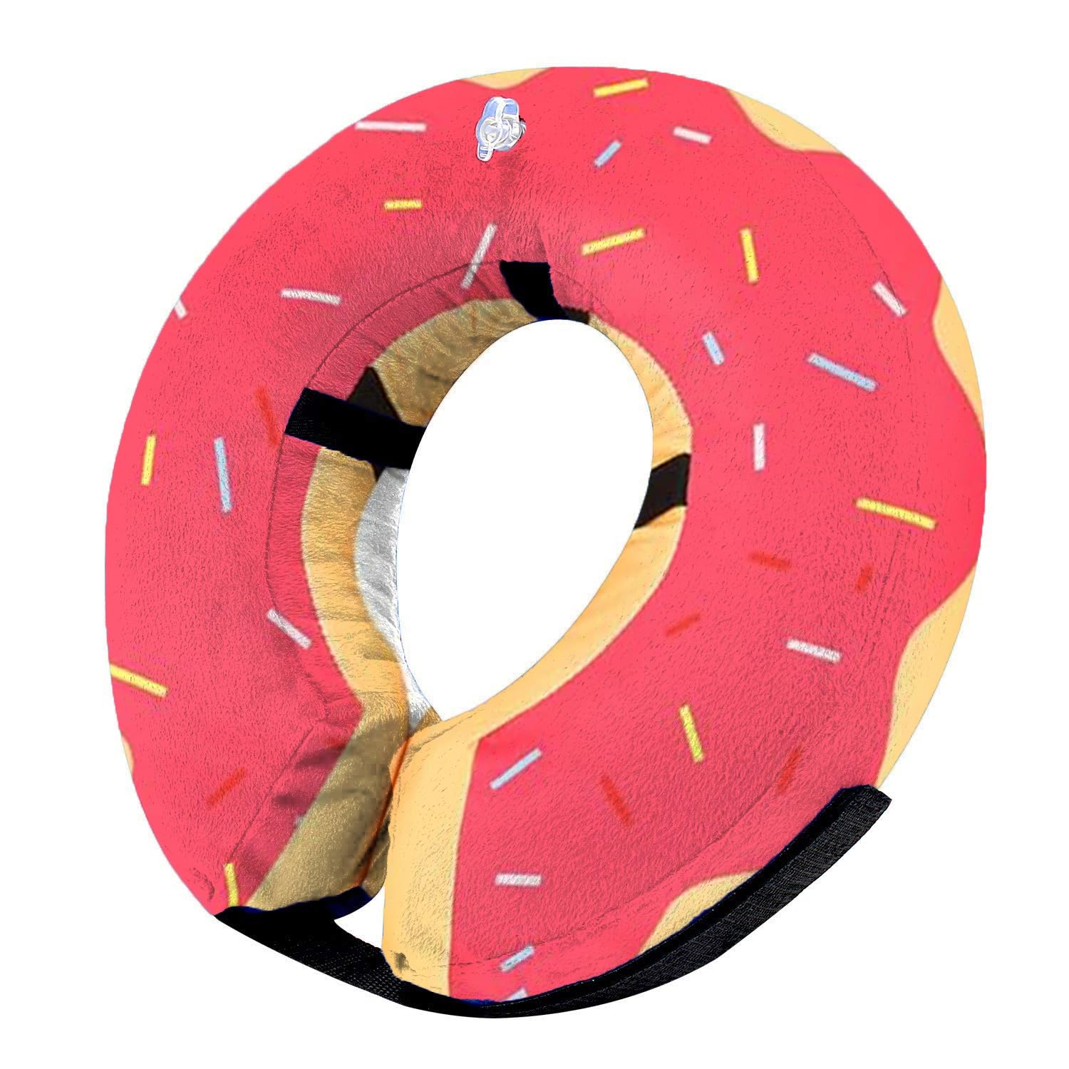 Inflatable Dog Cone Collar β Soft, Comfortable & Adjustable for Small Medium Large Dogs & Cats, Anti-Lick Recovery Donut E-Collar for After Surgery (Pink Donut, XS)