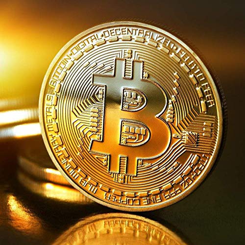Gruyu Bitcoin Copper Round Bitcoin Coin Pure Limited Copper Bitcoin Collectors Coin (Gold)
