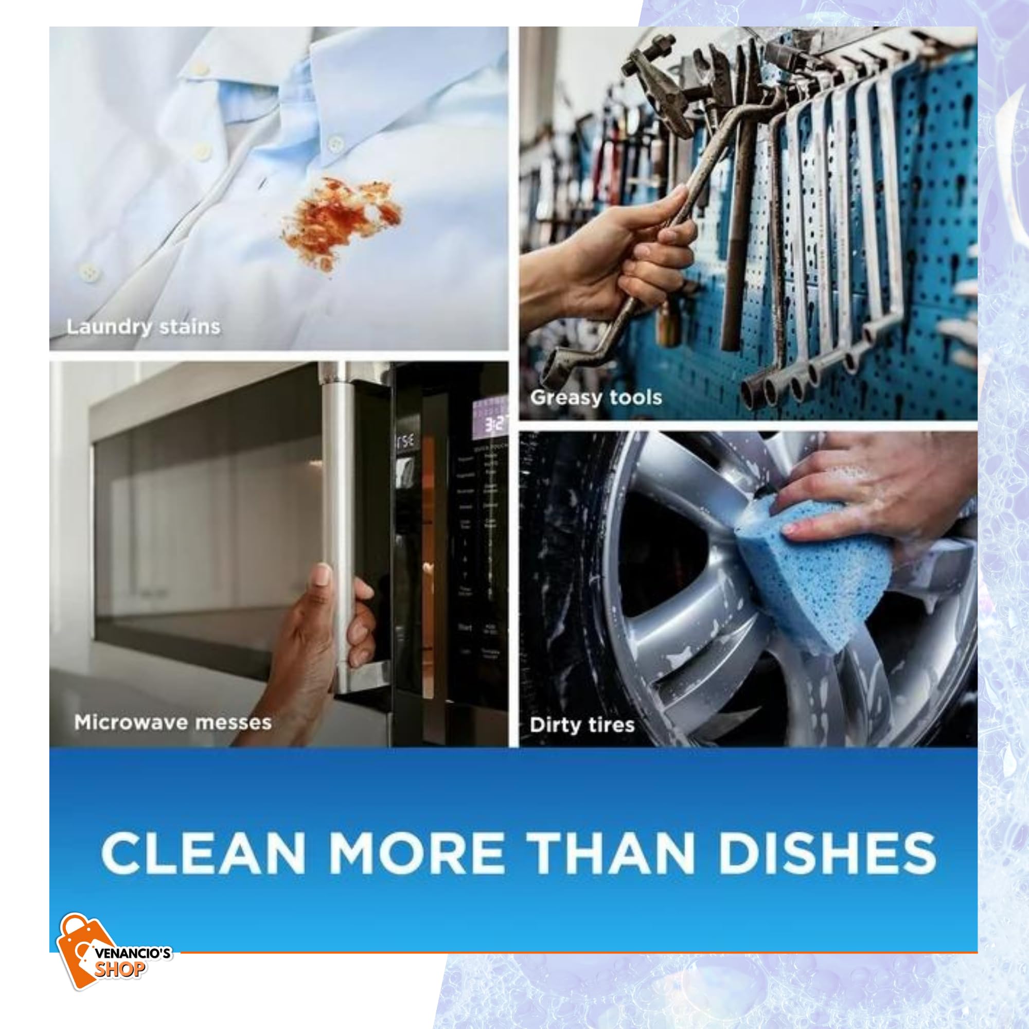 Dawn Ultra Dish Soap Dishwashing Liquid + Includes Venancio’sfridge Sticker and Cleaning Sponge (Original Scent 18 fl oz – Pack of 2)