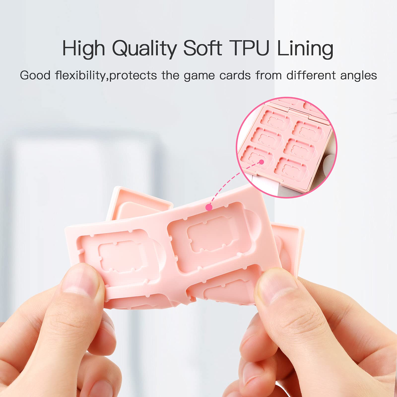 UFOPETIE Game Card Case for Nintendo Switch Game Card,Compatible with Nintendo Switch Case Animal Crossing Theme,Game Cards Case for Animal Crossing Switch Accessories-Thumb Grip 2PCS