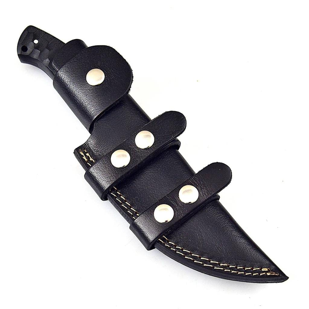 EcstaticVision EV-001 Hunting Knife Handmade Camping And Survival Knife Fixed Blade Knife 10.5 Inches with Leather Sheath