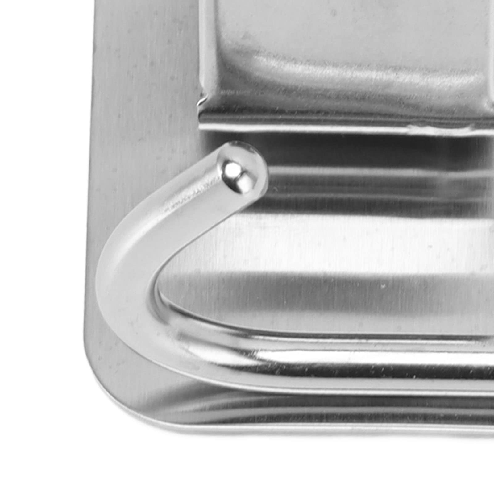 Fdit Mop Broom Holder, Stainless Steel Mop Holder Organizer, Self Adhesive Wall Mounted Mop Organizer Storage Rack Clip, Utility Hook Organizer Tool for Laundry Bathroom Kitchen Garage