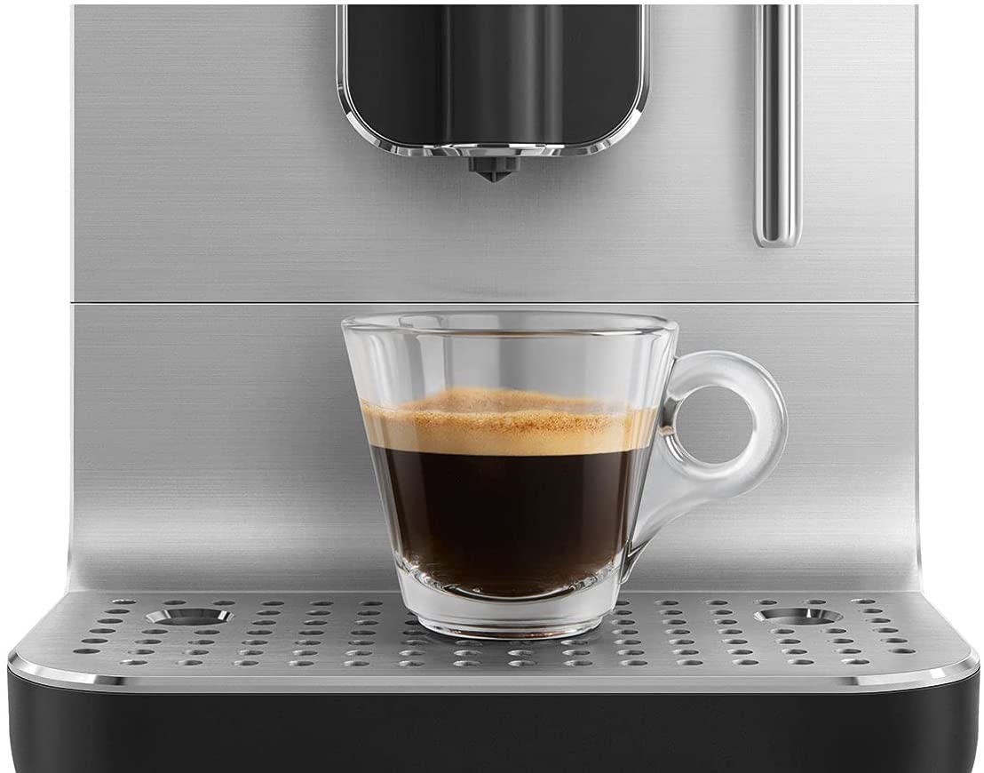 SMEG Fully Automatic Coffee Machine with Steam, Black BCC02BLMUS, Large