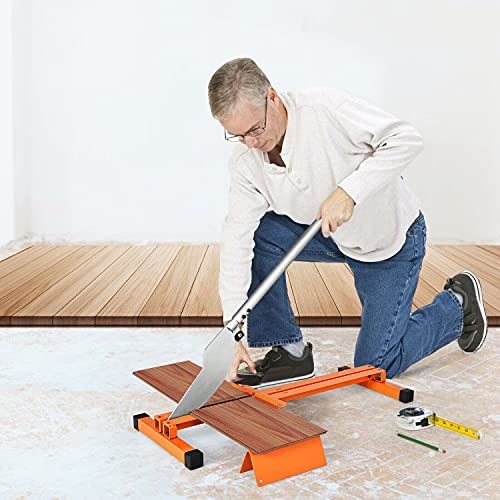 Nisorpa Upgraded Vinyl Plank Cutter Manual Laminate Floor Cutting Tool with Movable V Support Heavy Duty Steel Quick Cut for 8-12inch Wide Floor Tiles