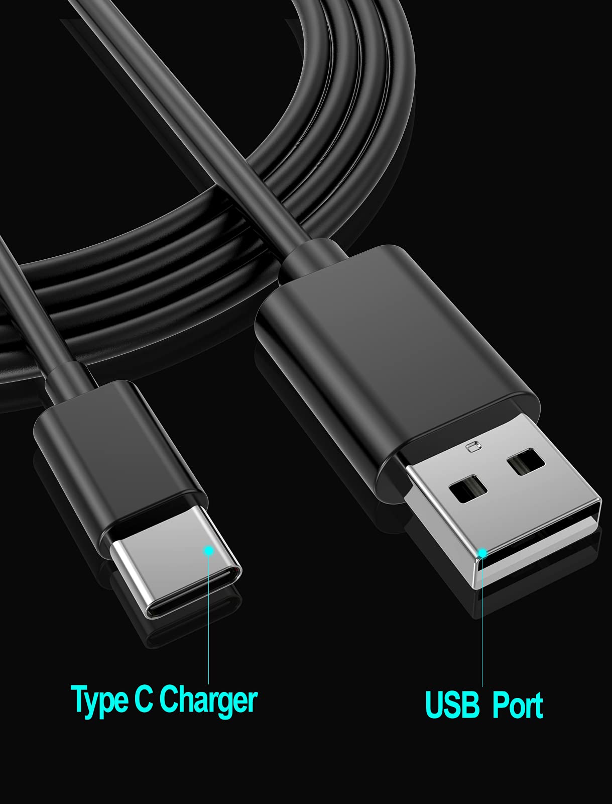 Controller Charger Cable for PS5, USB Charging Cable 10 Feet (About 3.8 Meters) for Sony PS5 DualSense Controller, Xbox Series X/S Controller, Switch/Switch Lite Controller(2 Pack)