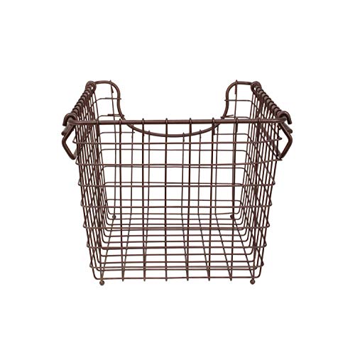 Spectrum Diversified Scoop Stacking Storage Basket, Small, Bronze