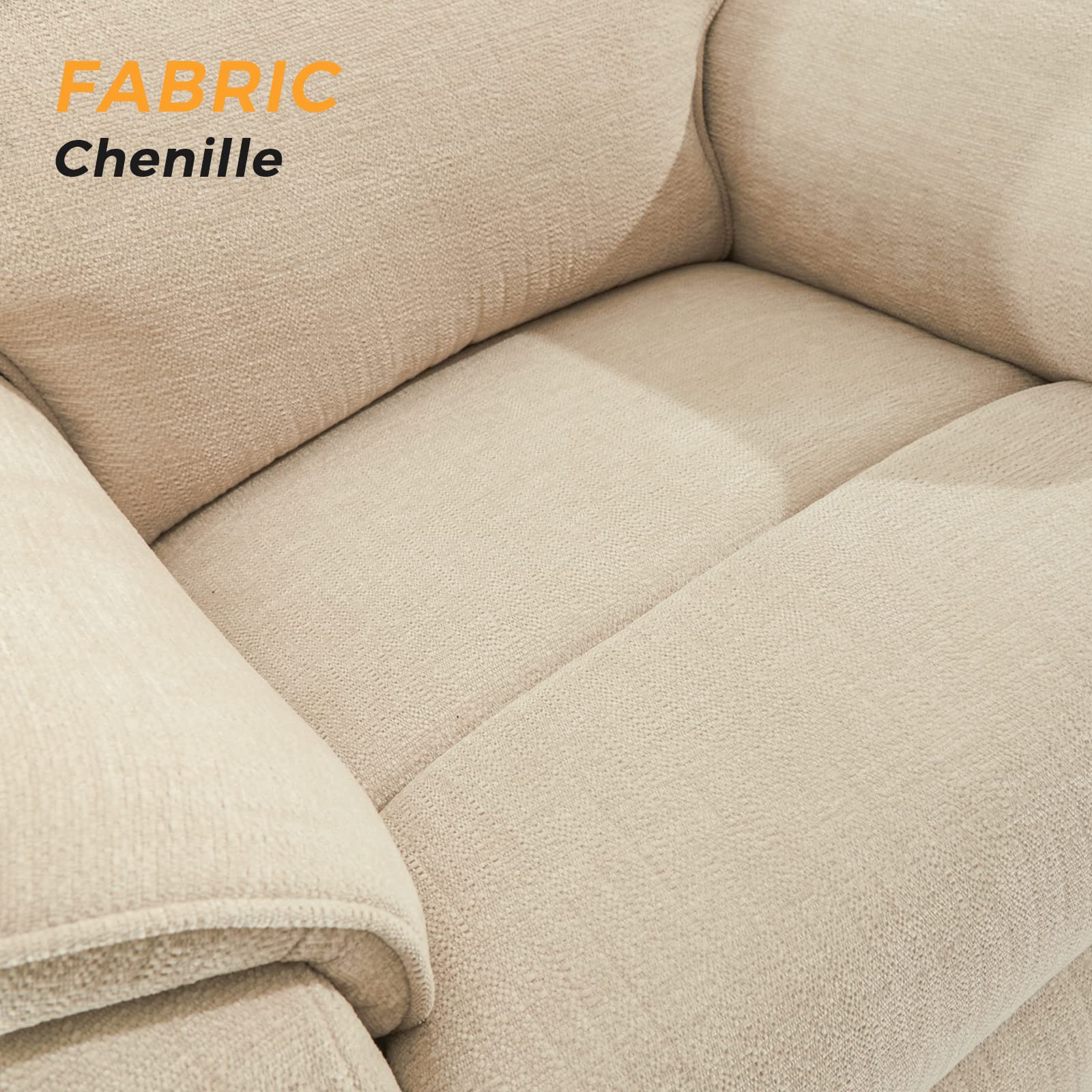 Creatuis J&L Electric Recliner Zero Gravity Recliner Chair with Power Adjustable Headrest Sofa with USB Charging Port Chenille Recliner Living Room Bed Room(Beige)