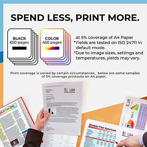 Penguin 67XL Ink Cartridge for HP Printers High Yield Work with HP 67 XL Deskjet 2755 2700 4155 2752 2723e 4133e Deskjet Plus 4152 Envy 6055 6052 Envy Pro 6458 Printer 1 Black and 1 Color Combo Pack
