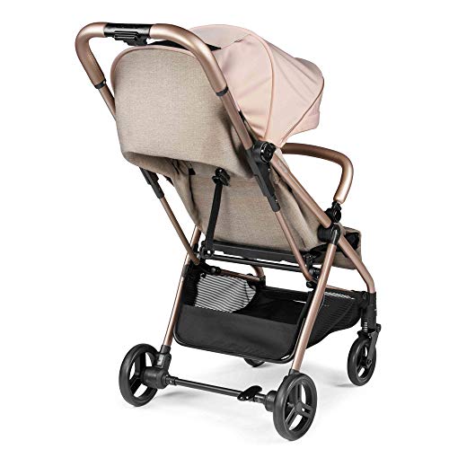 Peg Perego Selfie β Self-Folding, Light Weight, Compact Stroller β Compatible with All Primo Viaggio 4-35 Infant Car Seats - Made in Italy - Mon Amour (Beige, Pink, & Rose Gold)