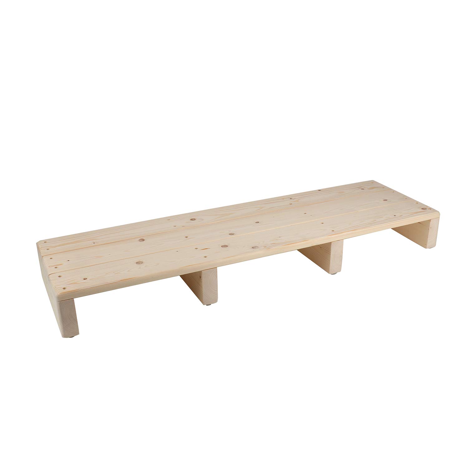 MYOYAY Wooden Bedside Step Stool Solid Wood Step Stool Indoor Outdoor Wooden Foot Stepper 40 x 12 x 4 inch