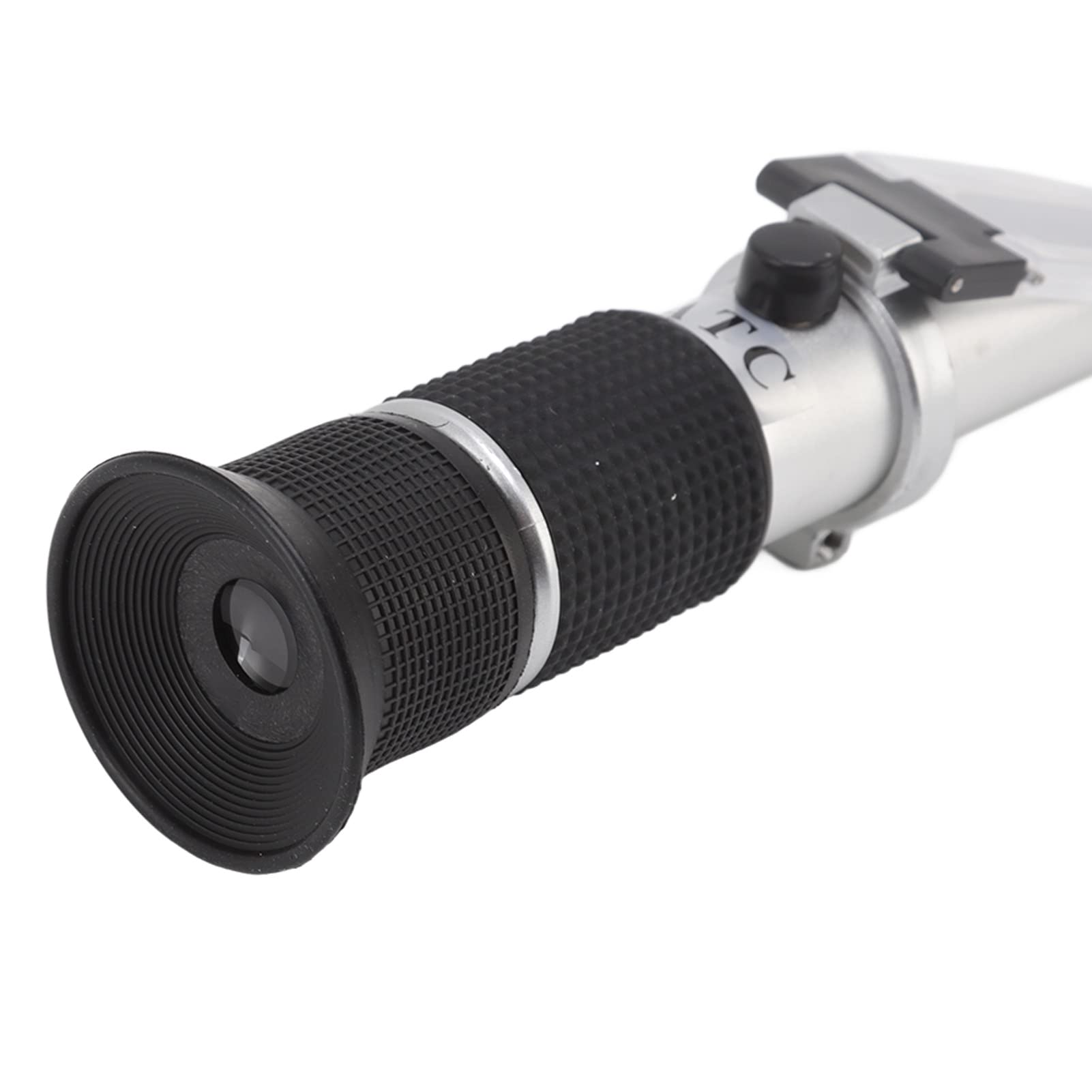 Demeras 3 in 1 Refractometer, Adjustable Eyepiece Calibration Screw High Accuracy Plastic Aluminum Brix Refractometer Cover Plate for Chemistry