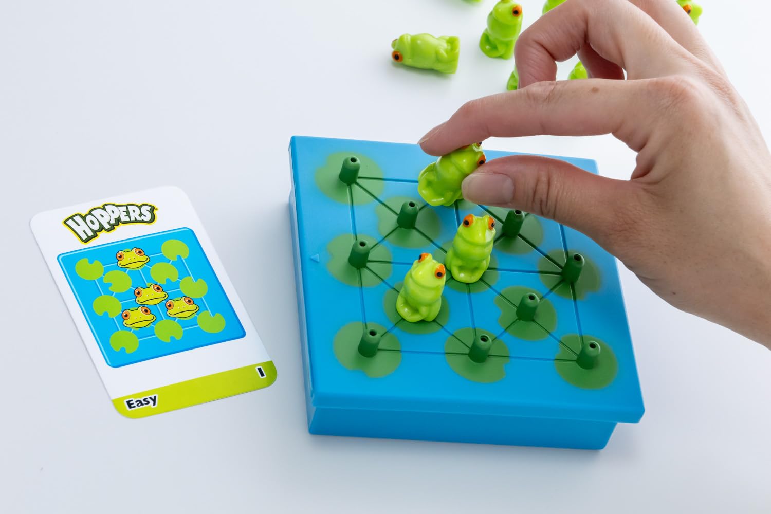 ThinkFun Hoppers Logic Game - Enhances Critical Thinking Skills | Vibrant Multicolor Design | Fun and Educational Gameplay | Perfect Mind Teaser for Kids and Adults | ASIN: 76347