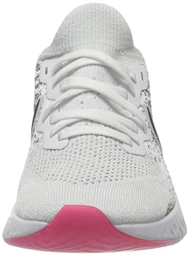 Nike Epic React Flyknit 2 Women's Running Shoe White/Black-Hyper Pink-Blue Tint 6.5