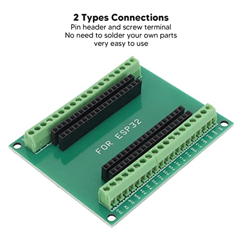ESP32 Development Board, Stable 2 in 1 2 Types Connections Wireless WiFi Bluetooth 38 Pin Microcontroller Development Board for Smart Home