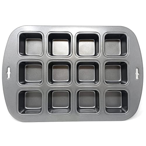 Norpro Nonstick 12-Cavity Linking Brownie Muffin Cupcake Cake Pan, Squares