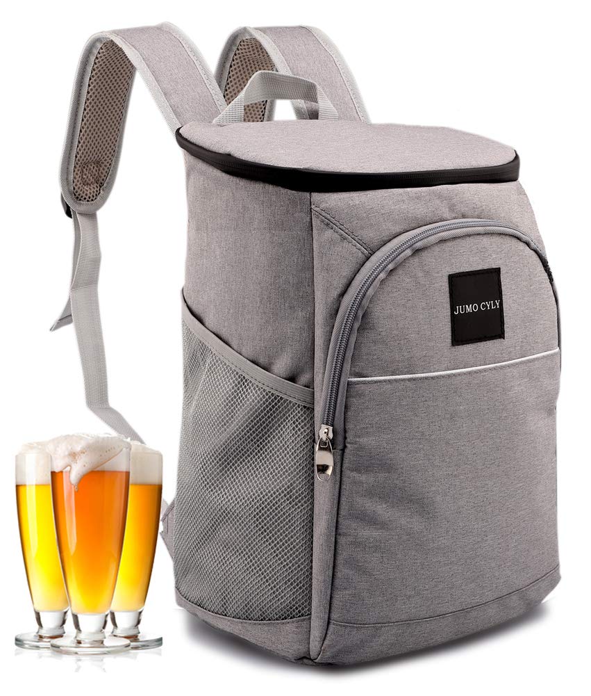 Cooler Backpack, Insulated Backpack for Men Women 20 Cans, Leakproof Waterproof Lightweight Soft Cooler Bag for Travel Camping Beach Lunch Backpack Beer, Grey