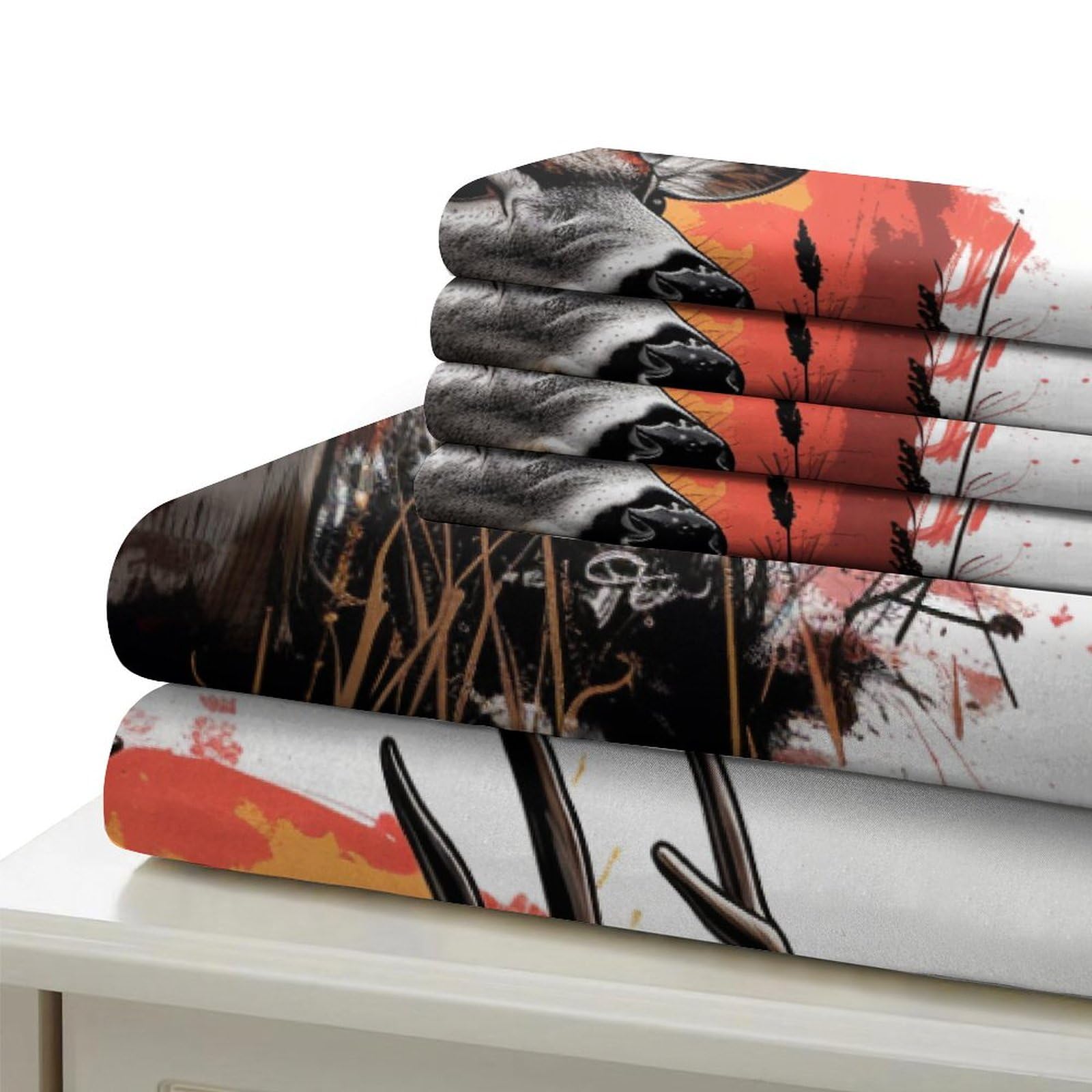 ERGTT Deer Comforter Covers Quilt Cover Duvet Cover for Boys Girls 3D Printed Animals Soft Microfiber Bedding Set with Zipper Closure with Pillow Cases 3 Pieces Queen(228x228cm)