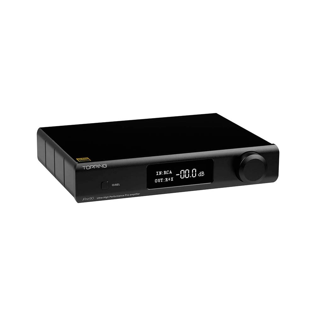 Topping PRE90 Preamplifier Preamp Amplifier Pre-amp Ultra-High NFCA Modules RCA Balanced XLR Output for D90se D90 A90 EXT90 Audio DAC with Remote Control (Black)
