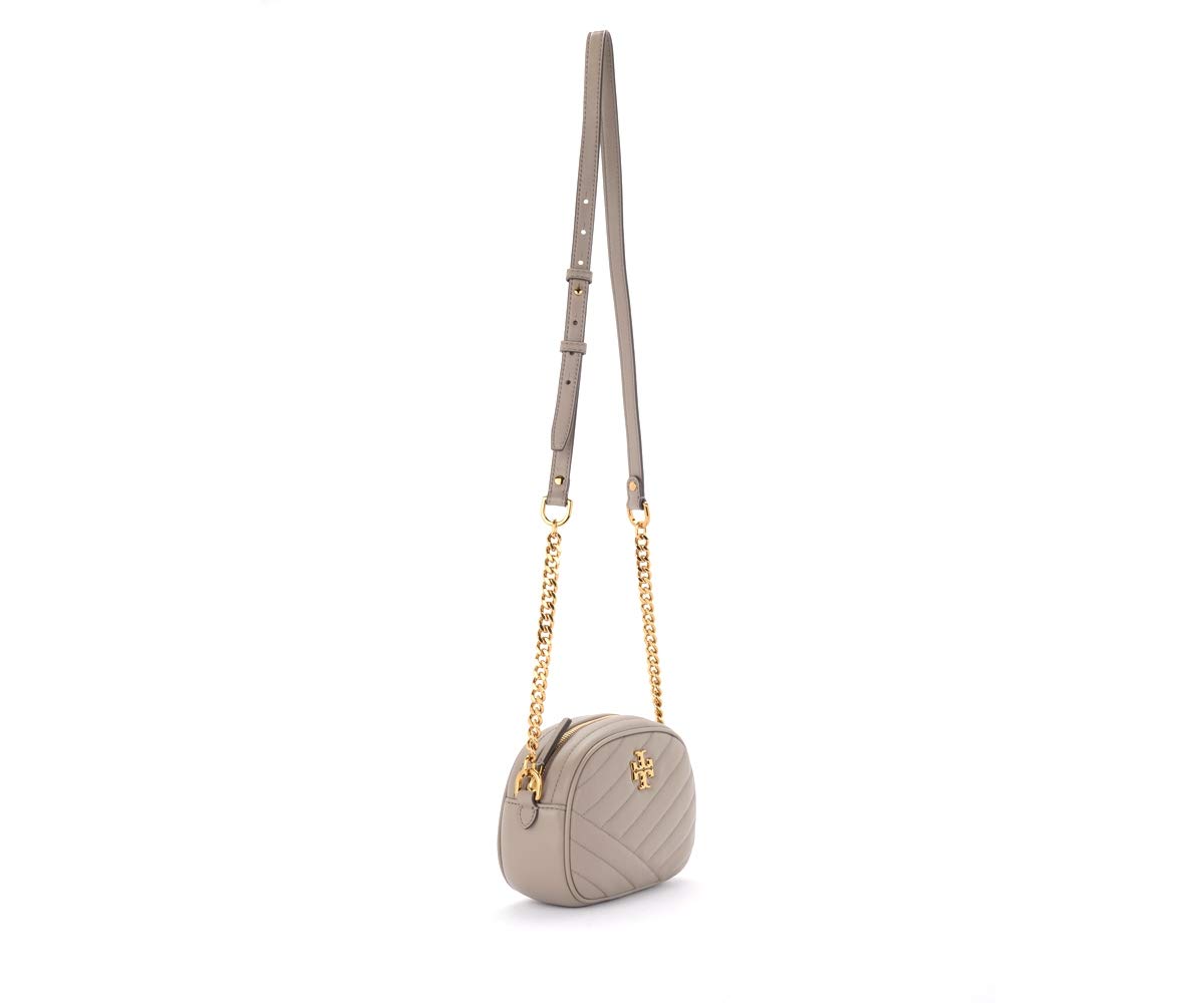 Tory Burch Tory Burch Kira Small Chevron Shoulder Bag In Gray Quilted Leather Grey