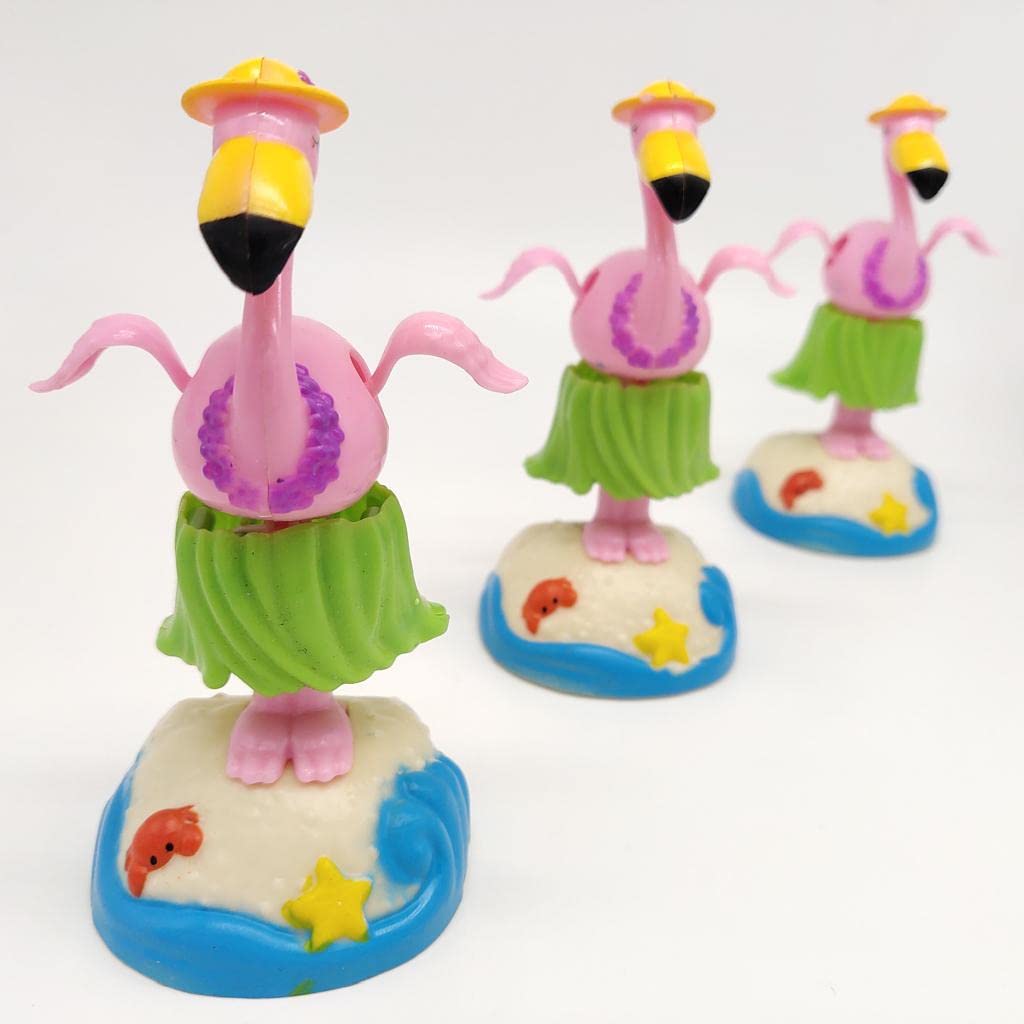 Esquirla Adorable Dancing Skirt Flamingo Statue Figure, Plastic Bobbleheads Doll,