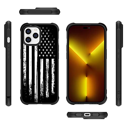 DAHAOGUO Case Compatible with iPhone 13 Pro Max Case,Black and White Flag Pattern Shockproof for Girls Men Boy Fashion Design Cover Case for iPhone 13 Pro Max(6.7 inch)