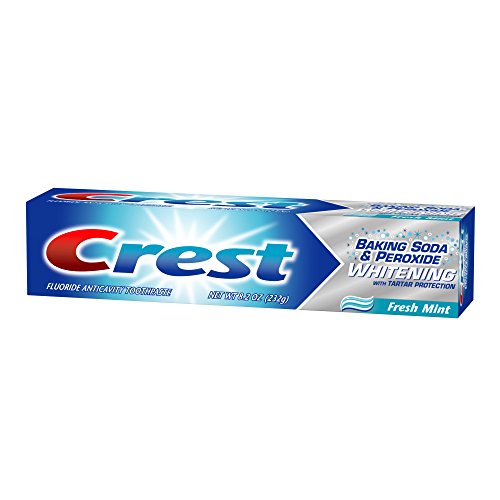 Crest Baking Soda And Peroxide Whitening With Tartar Protection Fresh Mint Flavor Toothpaste 8.2 Oz (Pack of 6)