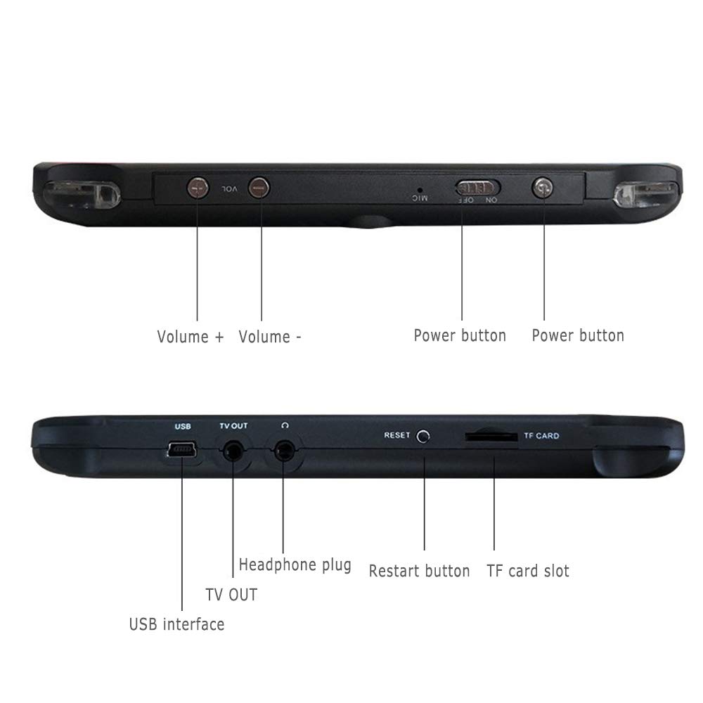 X12 Handheld Game Console 5.1 inch Handheld Game Video Player Dual Rocker 8G Built-in 3000 Game Console Support Archive Function