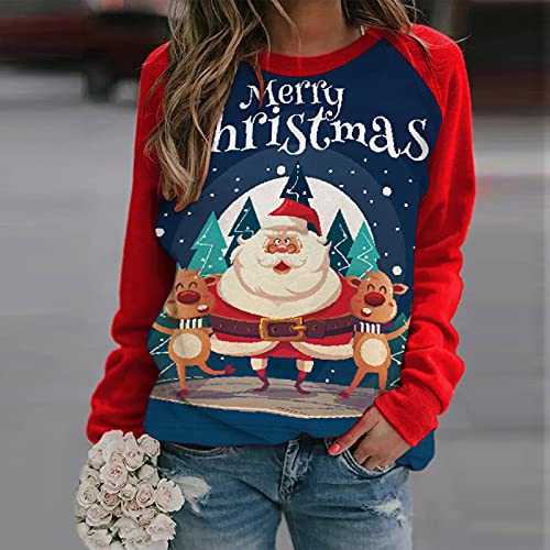GuangYuan Women Long Sleeve Tops Round Neck Pullover Shirts Large Size Slouchy Sweatshirt Flowy All-match Pullovers Fall Sweatshirt