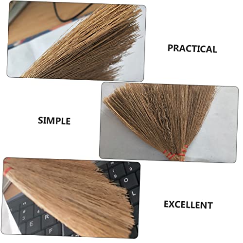 Healeved 2 Pcs Hand-Knitted Small Broom Small Cage Broom Hamster Broom Hamster Mini Broom Pet Cage Cleaning Household Brooms Cage Cleaning Tool Sweep Cleaning Brush Floor Sweeper Miscanthus