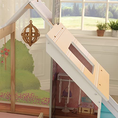 KidKraft Zoey Magic Lights & Sounds Dollhouse with EZ Kraft Assembly™, 18-Piece Accessory Set, Gift for Ages 3+
