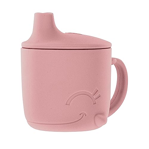 Nuby 100% Silicone Sippy Cup, BPA Free, Pink Whale Print