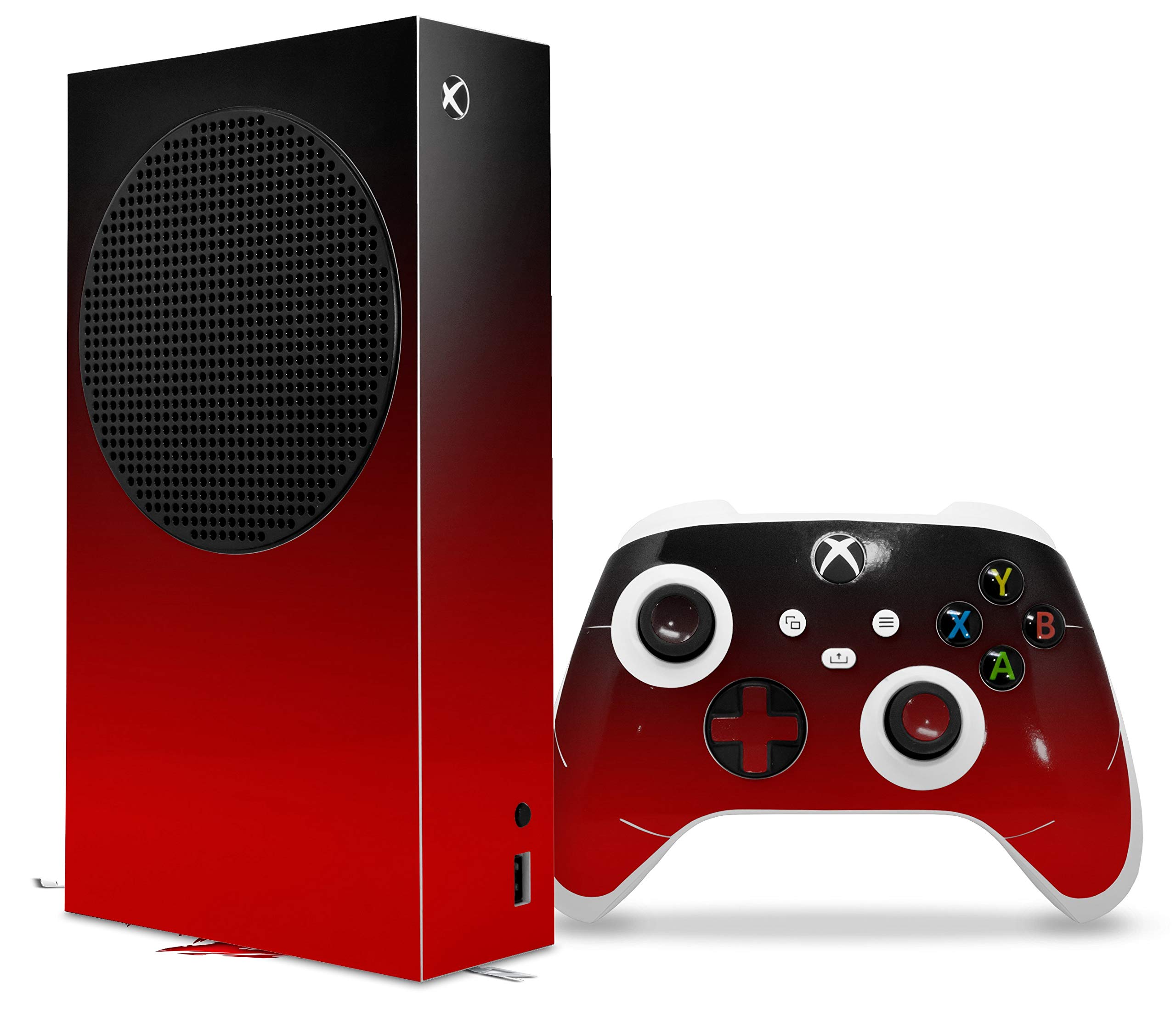 WraptorSkinz Skin Decal Vinyl Wrap compatible with the XBOX Series S Console and Controller Smooth Fades Red Black (GAMING CONSOLE NOT INCLUDED)