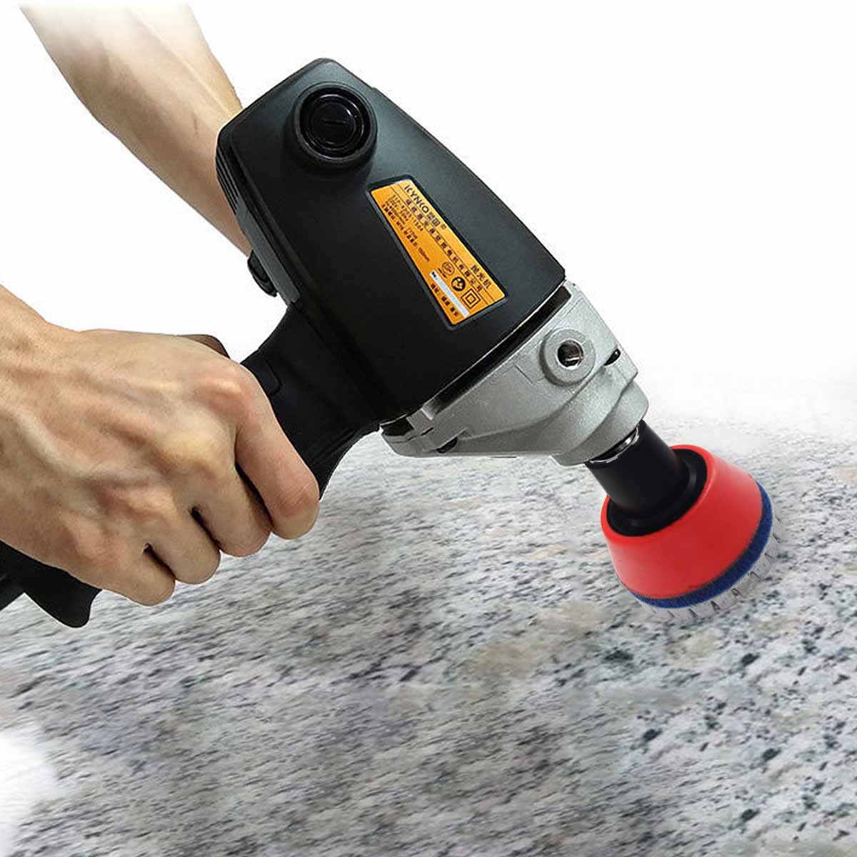 FINGLEE DT 2 Inch Diamond Polishing Pads with 7Pcs Dry Wet Granite Stone Polish Pad Kit for Drill,50-3000 Grit Polishing Pad (7Pcs Dry Pads+1 Drill Adapter)