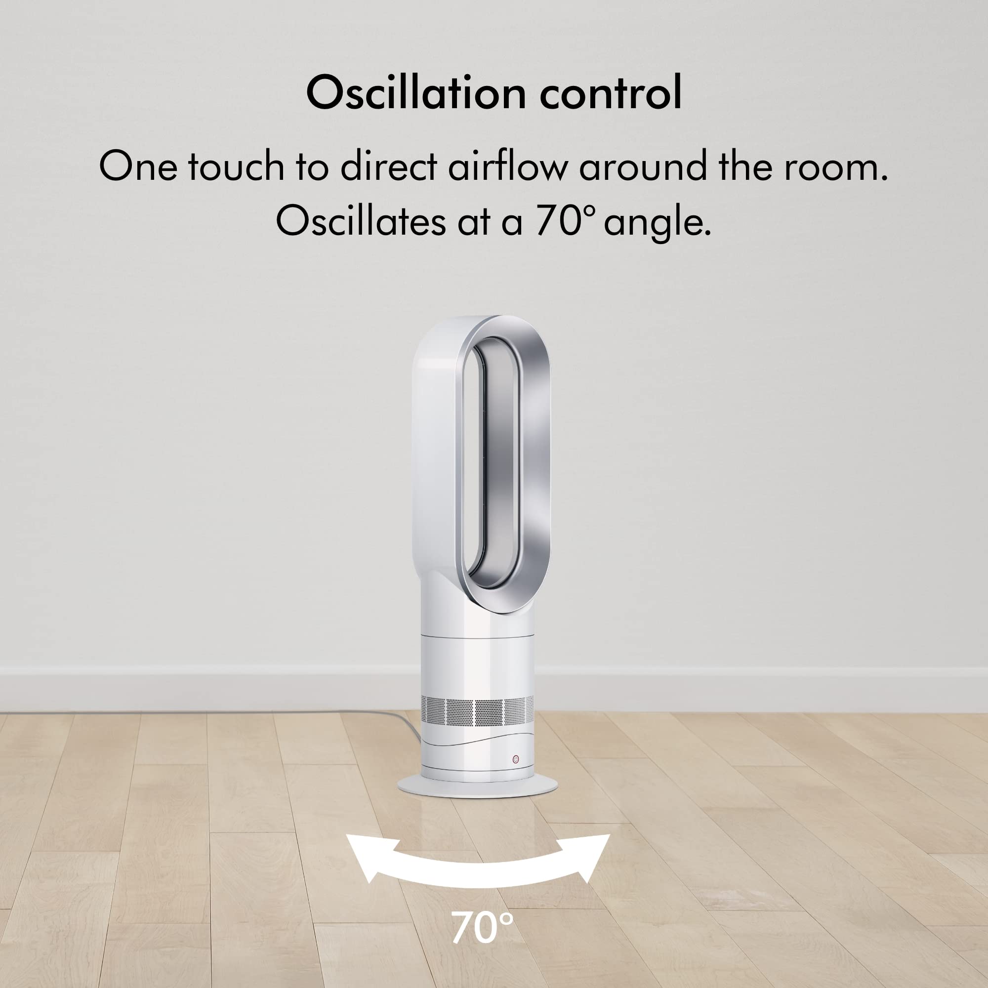 Dyson Hot+Cool™ AM09 Jet Focus heater and fan, White/Silver
