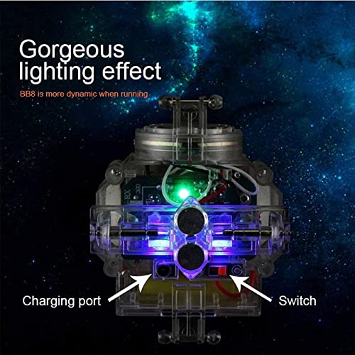 JLHOBBY BB-8 2.4GHz Remote Control Charging Robot Toy - Action Figure with Sound, Intelligent Car for Kids