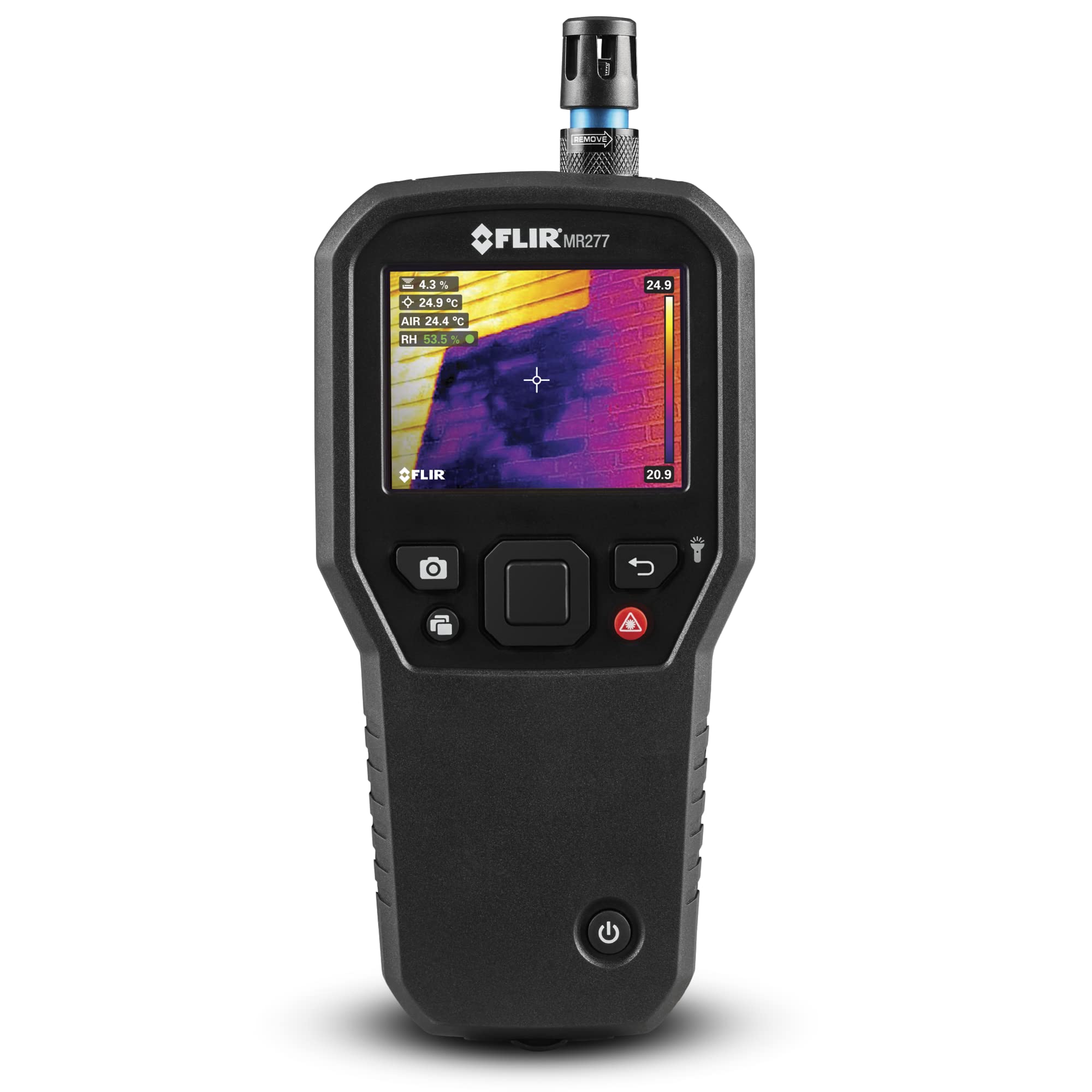 FLIR MR277 Moisture Meter, MSX IR Camera & Hygrometer for Building Inspection & MR06 Wall Cavity Probe